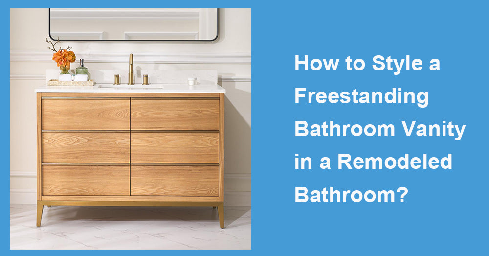 How to Style a Freestanding Bathroom Vanity in a Remodeled Bathroom|WELLFOR