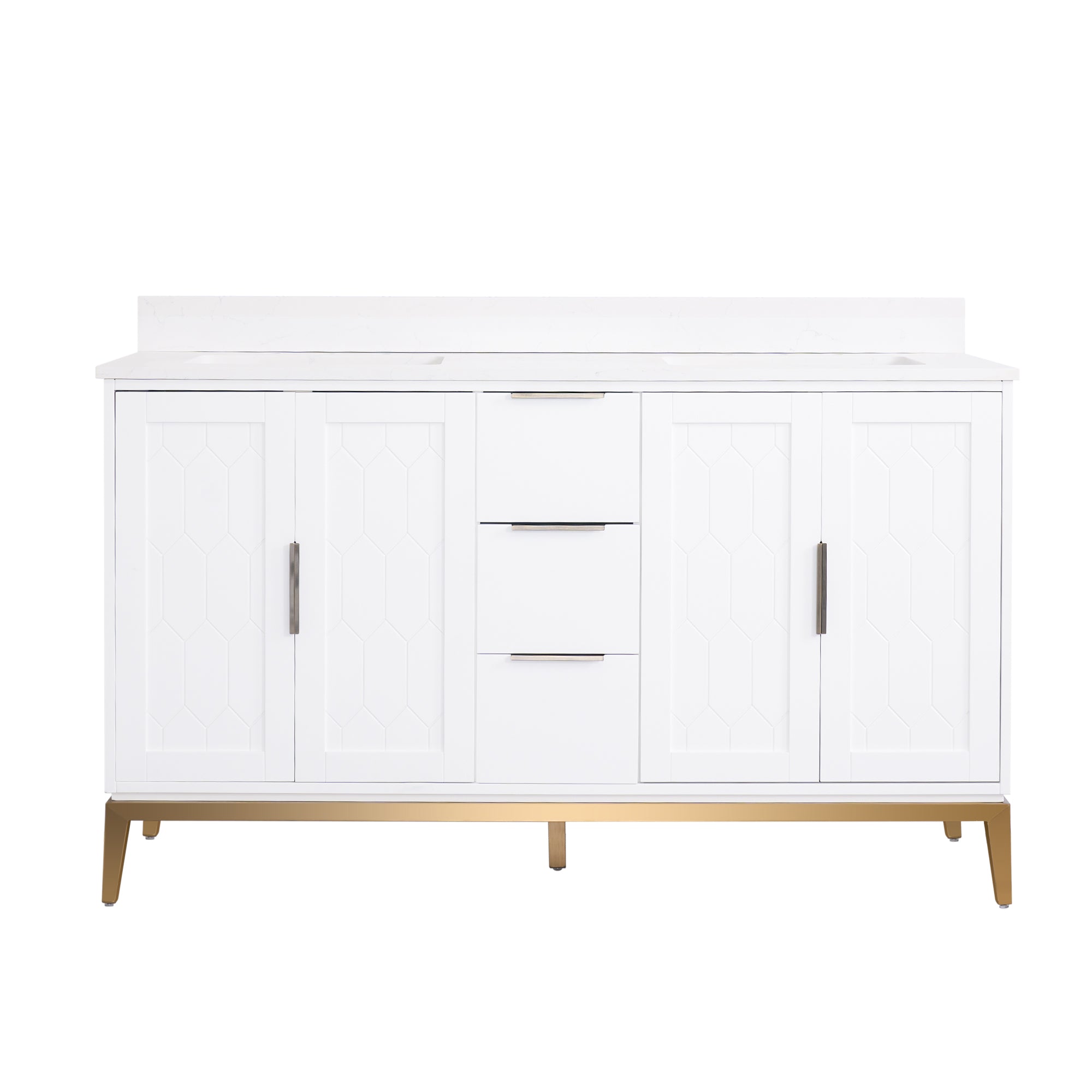 60 inch Solid Wood Bathroom Vanity | Bathroom Double Vanity Ideas